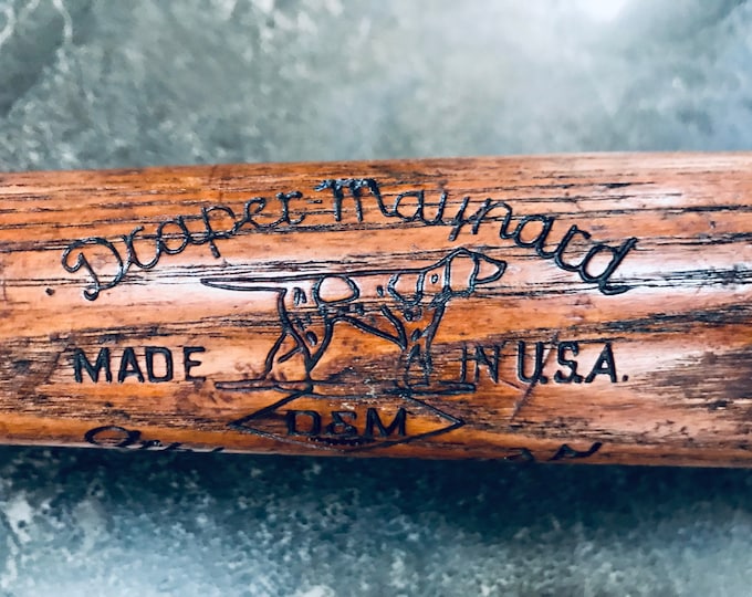 SOLD!! - Vintage Draper Maynard Early Wood Baseball Bat No.72 D&M 31 ...