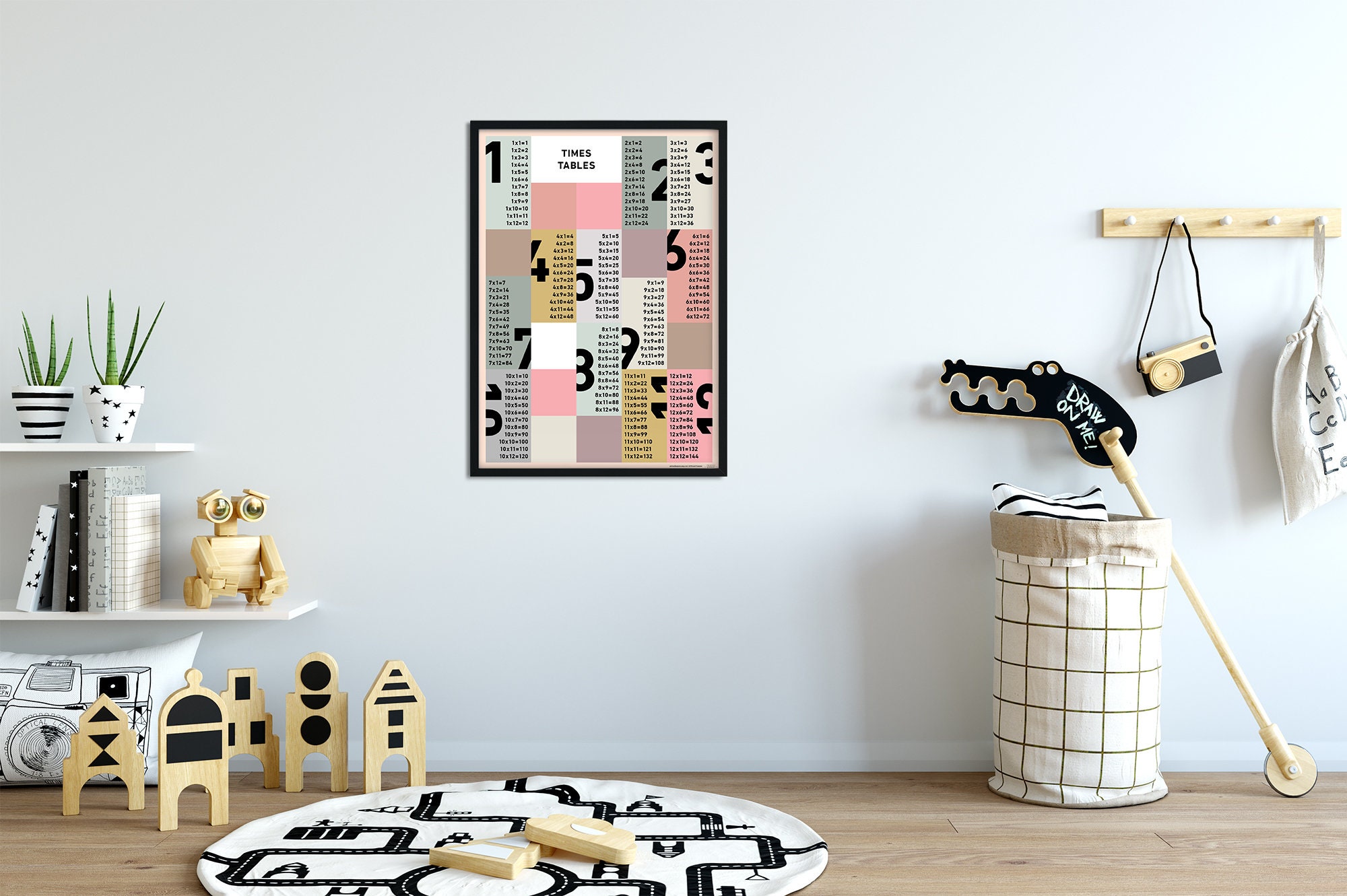 A2 Times Tables Multiplication Poster, Math Poster, Number Poster, Back ...