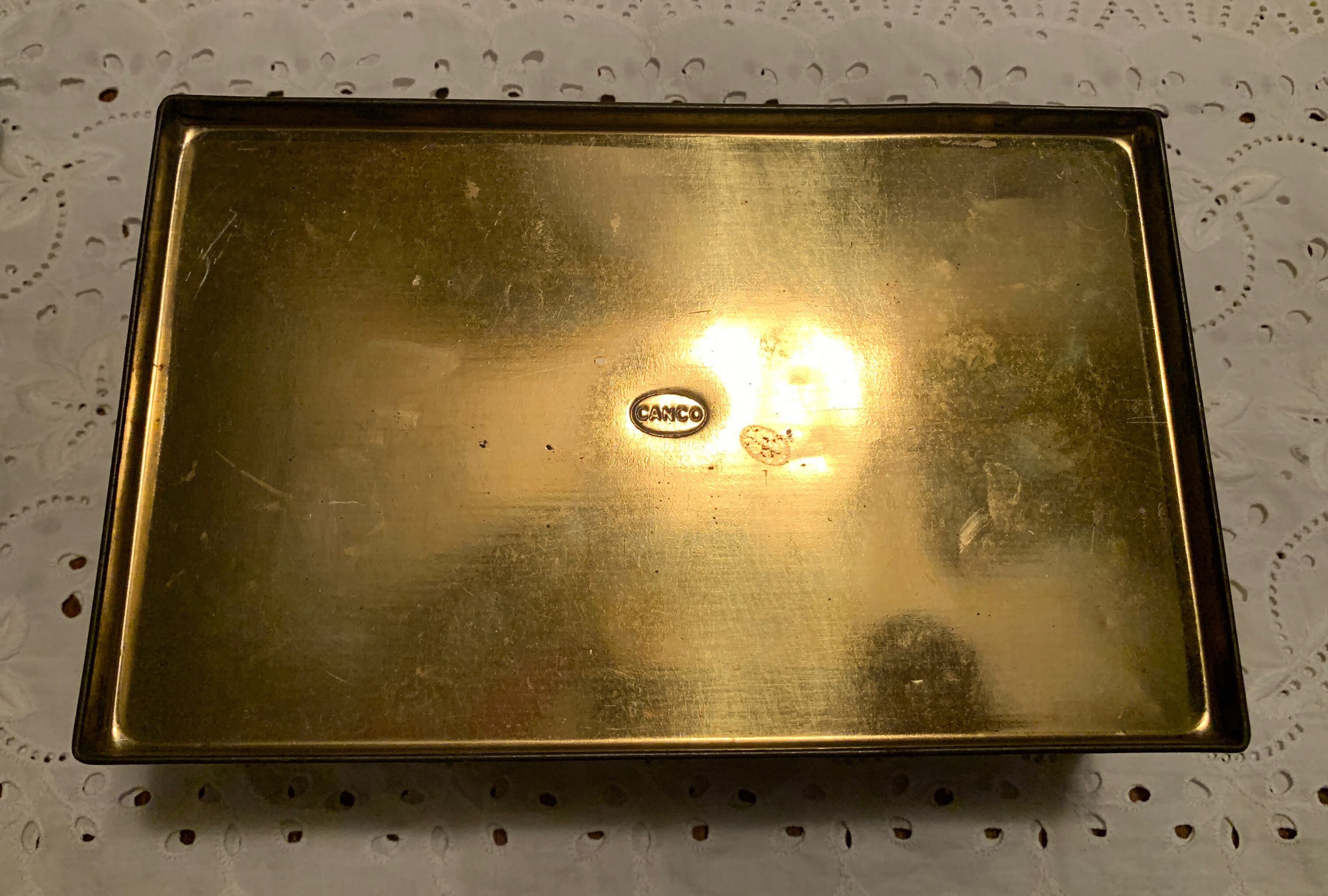 Vintage CANCO Pickwick Inn Candy Shop Tin Box Brown Country | Etsy
