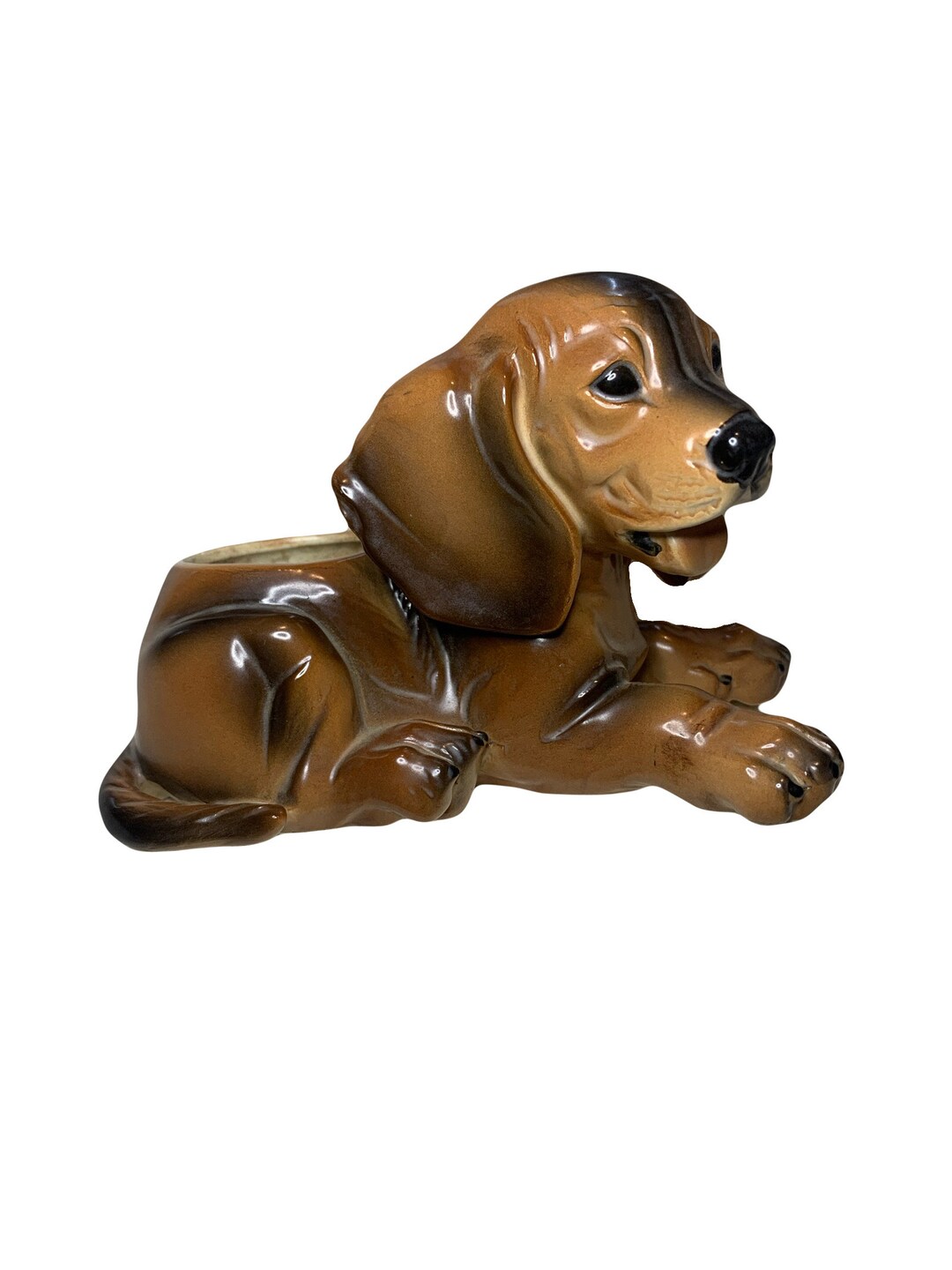 Vintage Ceramic Puppy Dog Planter Napco Japan Hound Beagle Dachshund ...