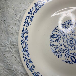 Vintage Oxford Brazil Stoneware Dinner Plate 5840-2 Blue Floral Design ...
