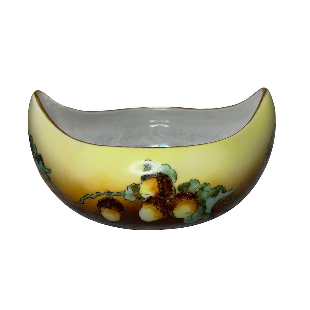 Vintage Favorite Bavaria Hand Painted Bowl With Acorns Signed Weigen ...