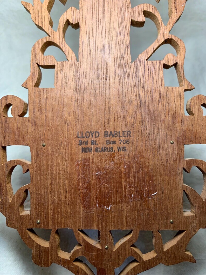 Vintage Scroll Woodcraft Crucifix Wall Hanging With Pocket Lloyd Babler ...