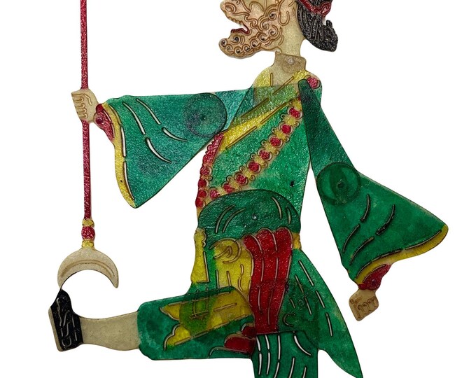 Vintage Shaanxi Folk Shadow Figure Shadow Play Man Handmade Cattlehide ...