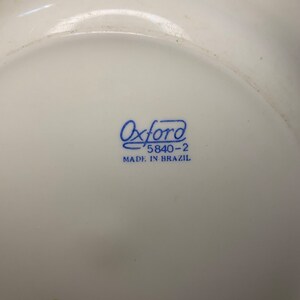 Vintage Oxford Brazil Stoneware Dinner Plate 5840-2 Blue Floral Design ...