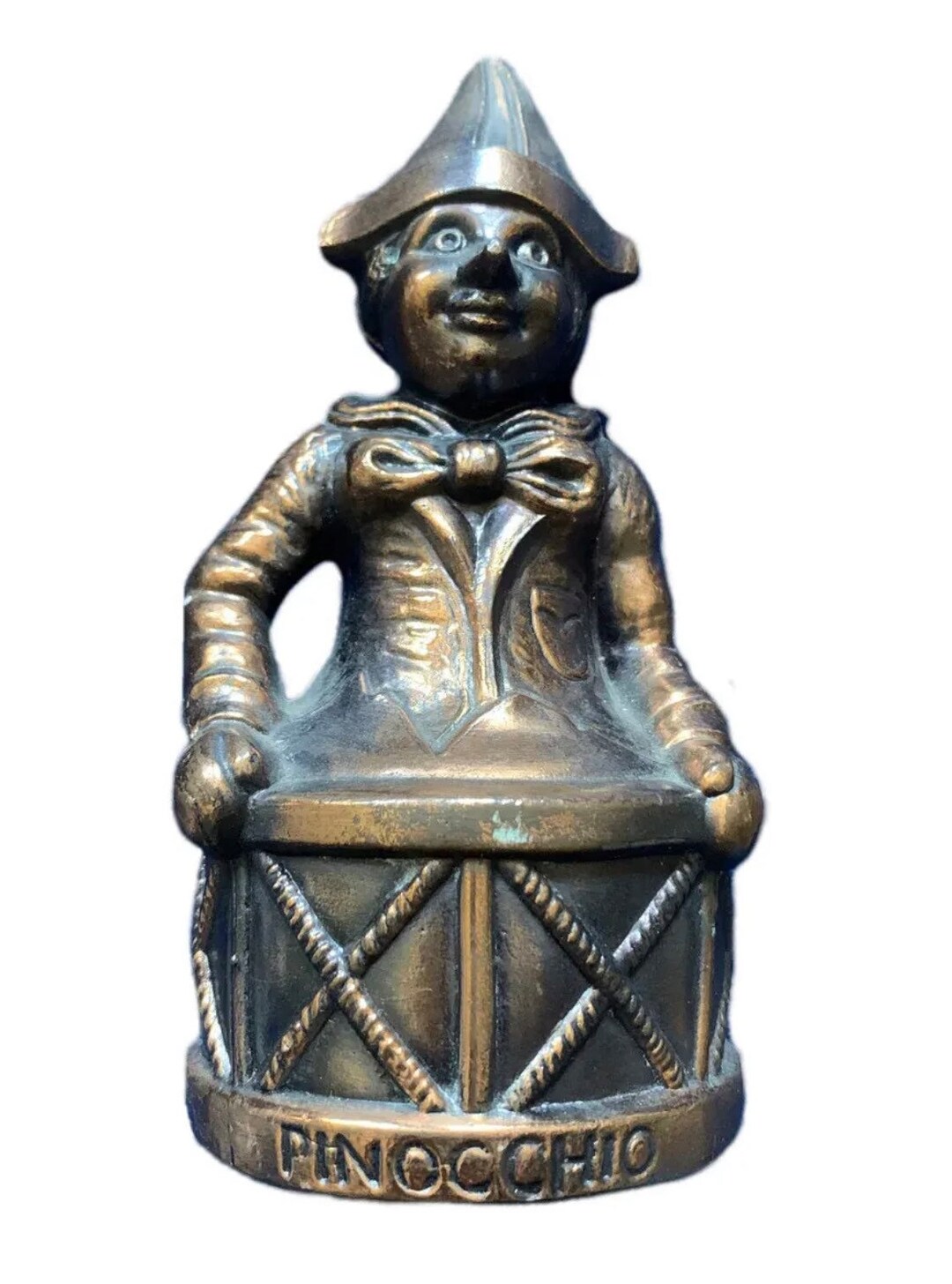 Vintage Pinocchio Bronze Copper Piggy Bank Toy Fun Figure - Etsy