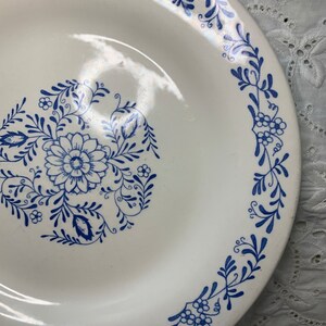 Vintage Oxford Brazil Stoneware Dinner Plate 5840-2 Blue Floral Design ...