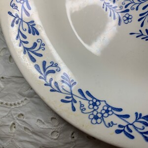 Vintage Oxford Brazil Stoneware Dinner Plate 5840-2 Blue Floral Design ...