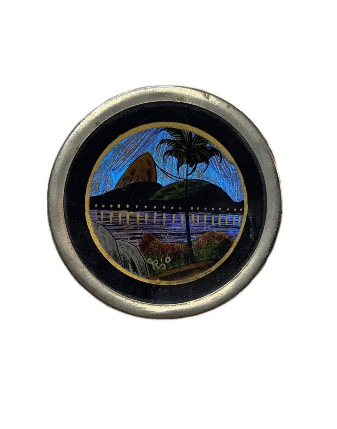 Vintage Rio Morpho Butterfly Wing Decorative Plate Brazil Souvenir - Etsy