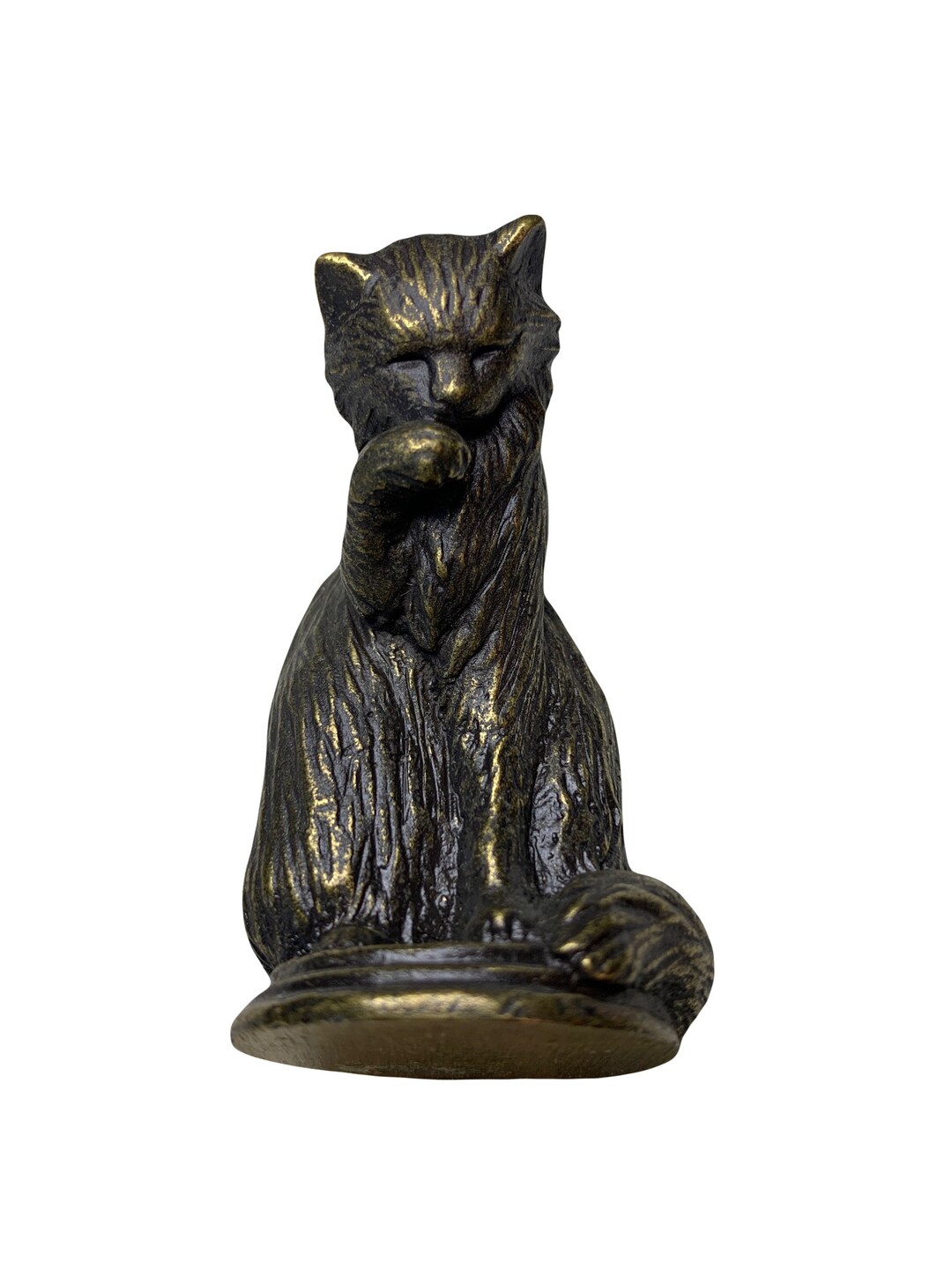 The Franklin Mint Curio Cabinet Cats animalier Figurine 1986 Grooming ...