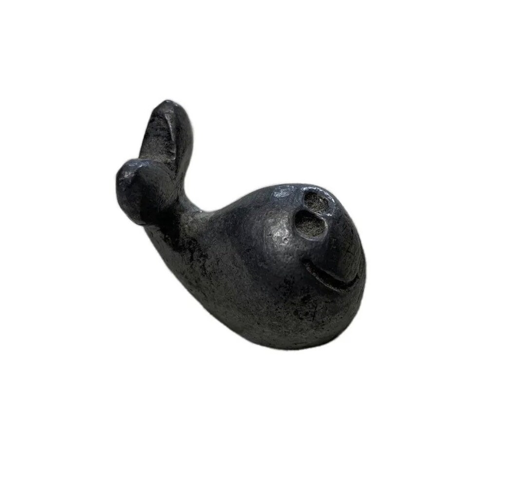 Vintage Small Pewter Smiling Happy Whale Figurine - Etsy