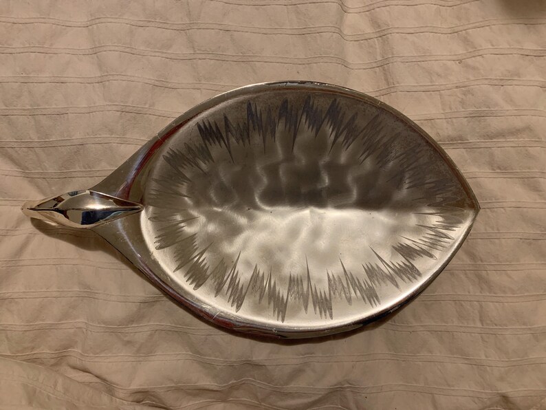 Vintage WMF IKORA Dish Silver Plated Leaf Shaped Tray Germany Mid ...