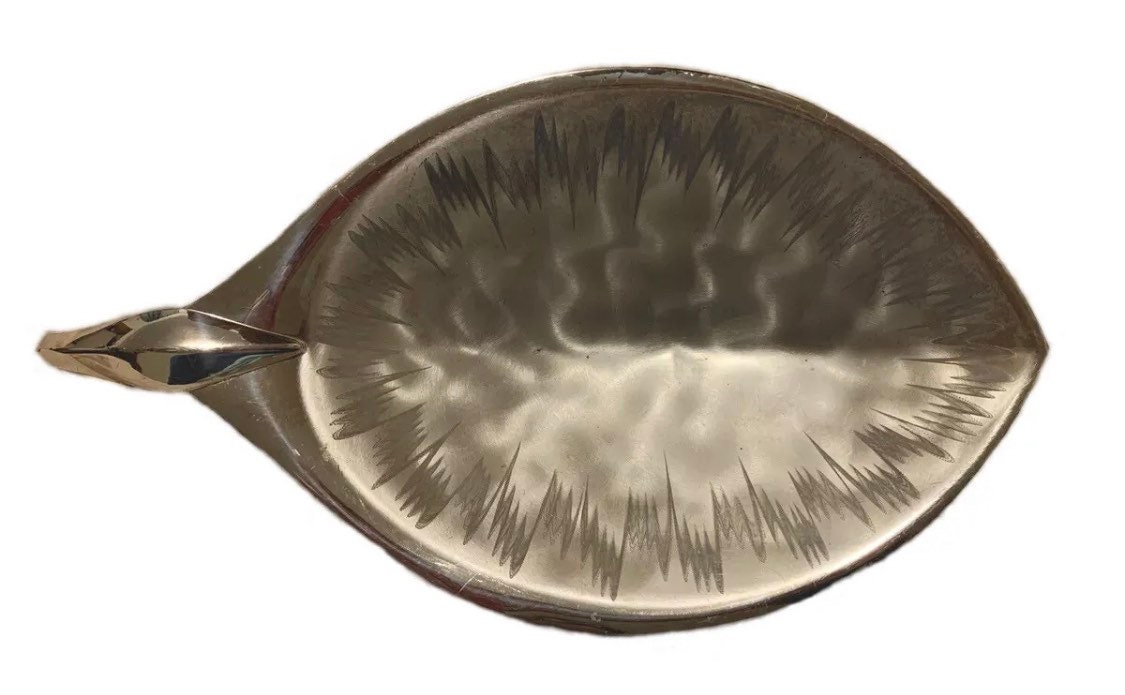 Vintage WMF IKORA Dish Silver Plated Leaf Shaped Tray Germany Mid ...