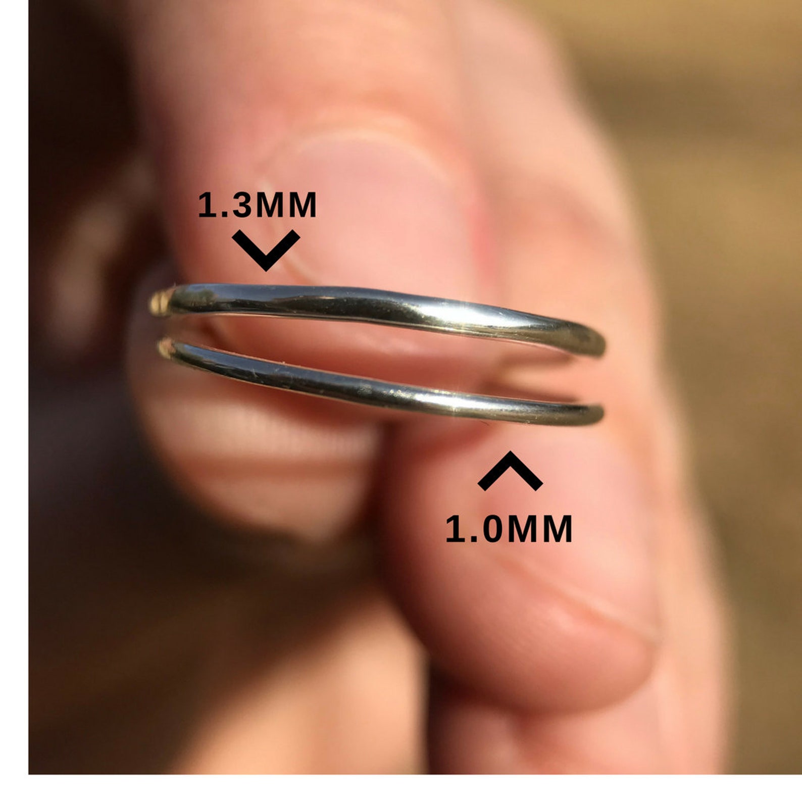 1mm Sterling Silver 925 Plain Simple Ring Stackable Thin | Etsy