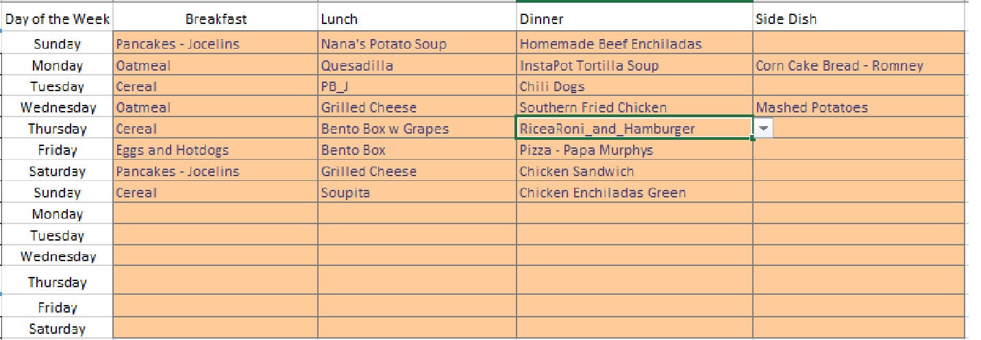 Grocery List Generator Excel Spreadsheet 5 Minute Grocery | Etsy Canada