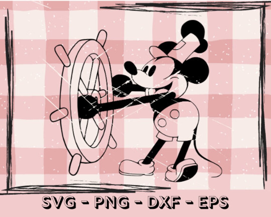 Steamboat Willie Digital File ONLY - Svg, Png, Eps, Dxf File Bundle ...