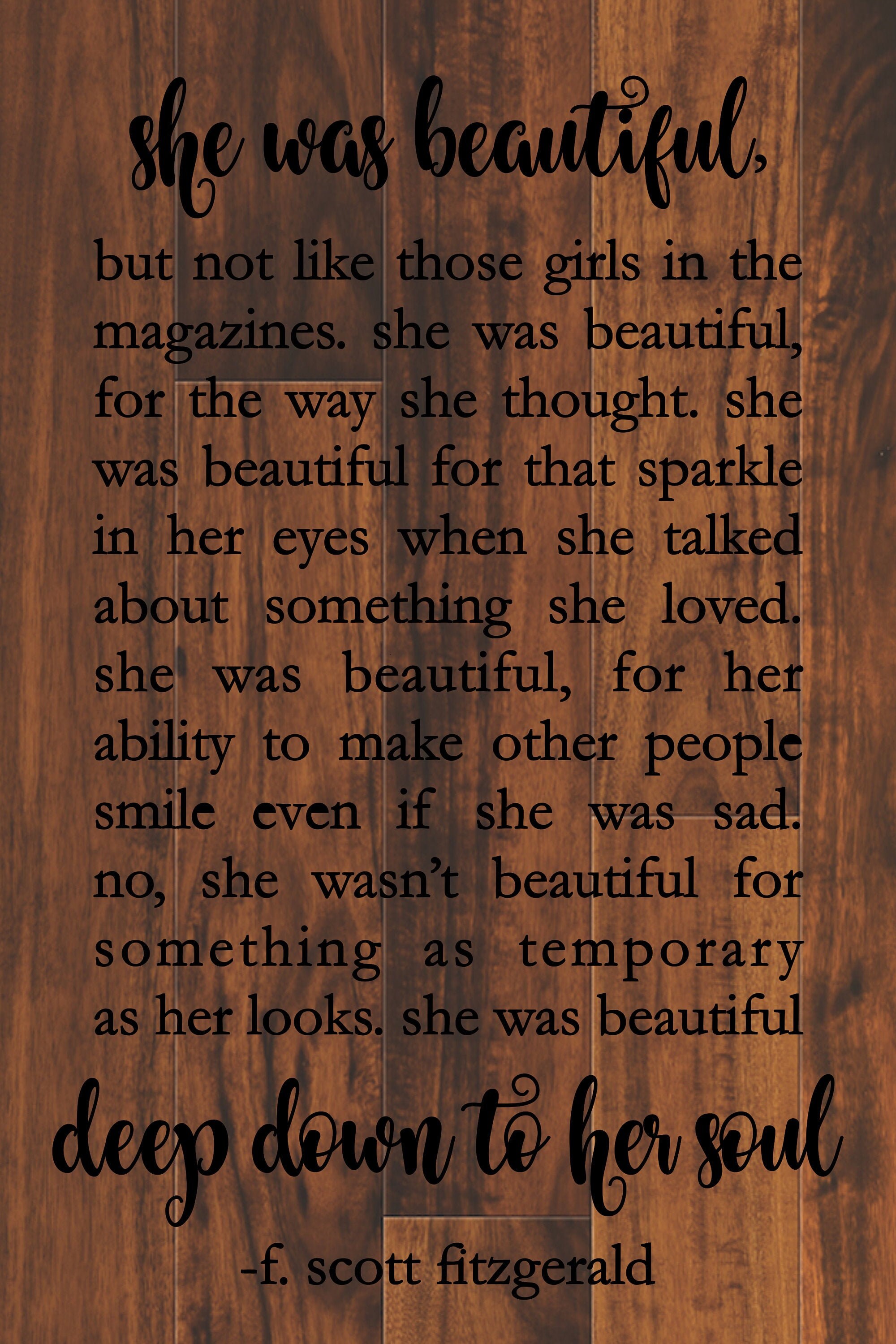 Quote she Was Beautiful by F. Scott Fitzgerald Digital Svg File, Eps ...