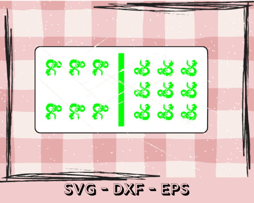 D&D Themed Domino Double 15 Game - Digital SVG File ONLY - Glowforge ...