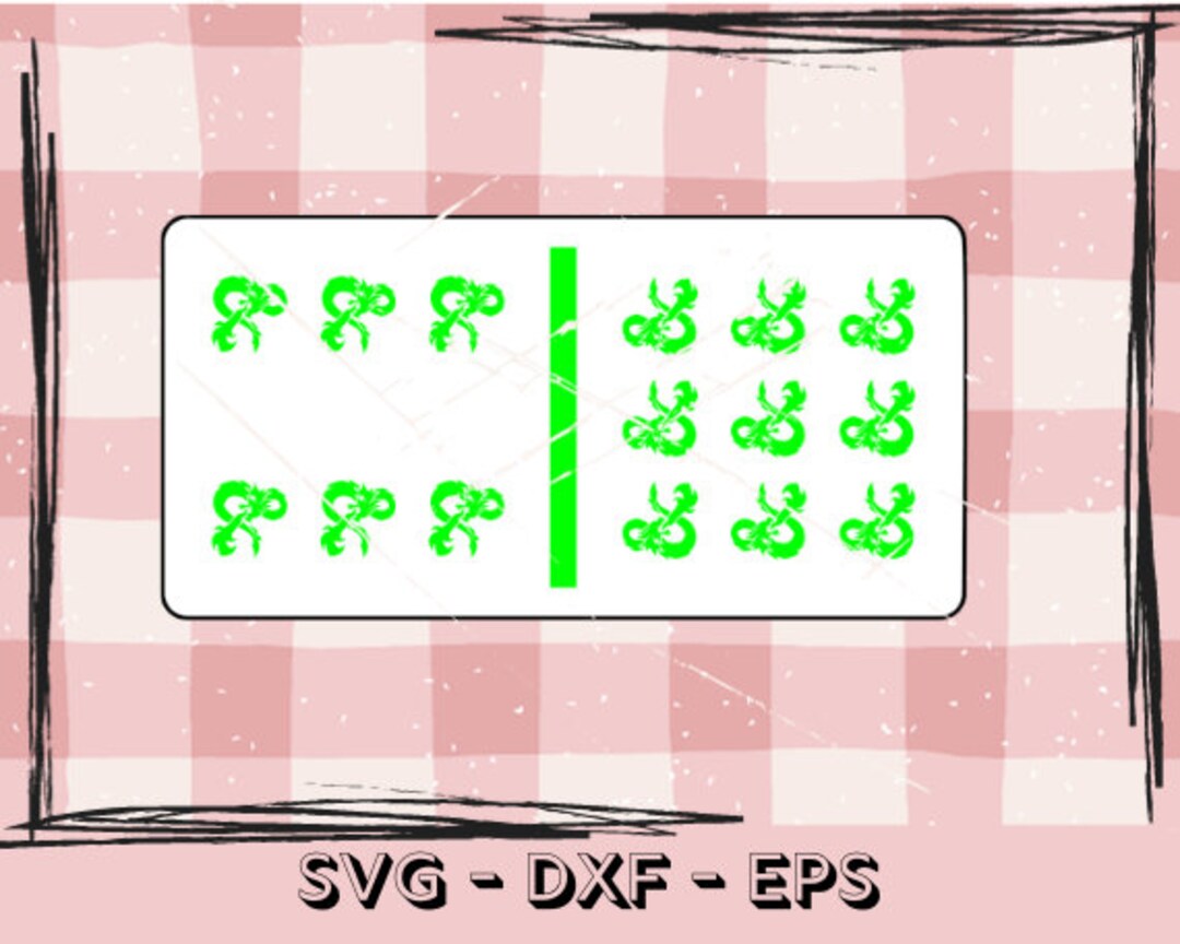 D&D Themed Domino Double 9 Game Digital SVG File ONLY Glowforge SVG ...