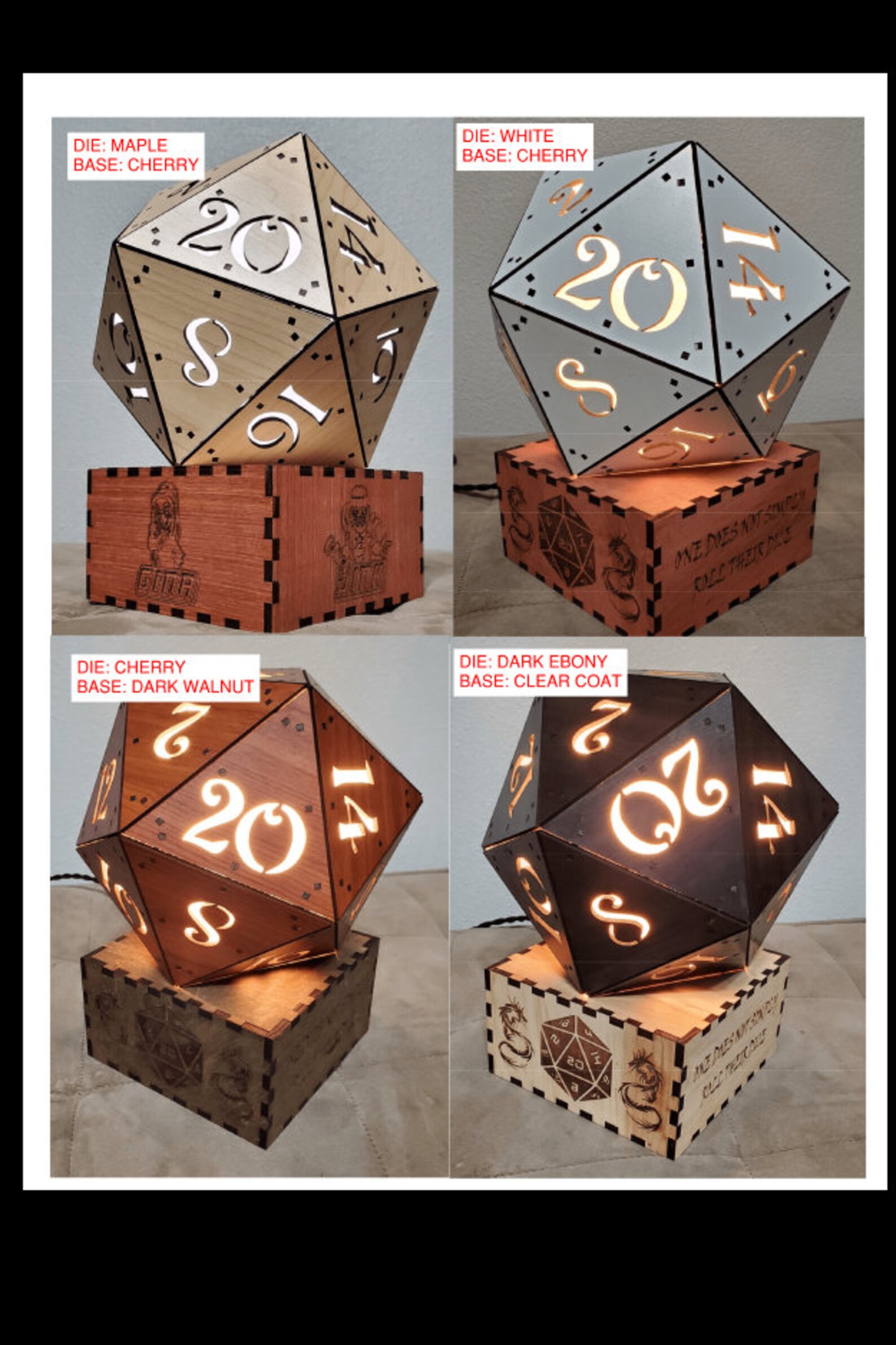 D20 Lamp - Laser Cut FILE ONLY - SVG Cut File - Laser Cut Vector ...