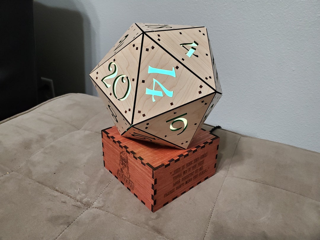 D20 Lamp - Laser Cut FILE ONLY - SVG Cut File - Laser Cut Vector ...