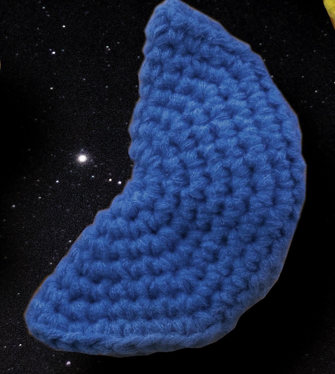 Crocheted Celestial Yellow Star Plush and Blue Moon Plush Amigurumi ...