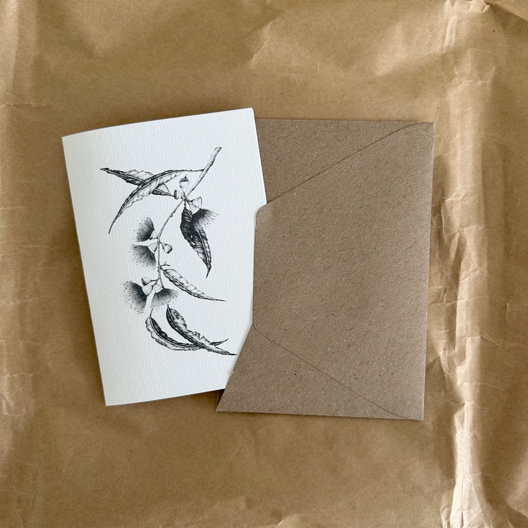 Australian Gum Blossom Greeting Card 100% Recycled Paper - Etsy