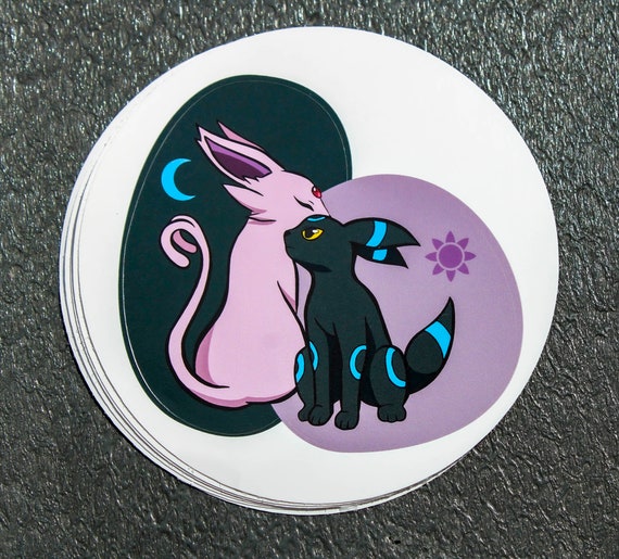 Espeon and Umbreon Sticker | Etsy