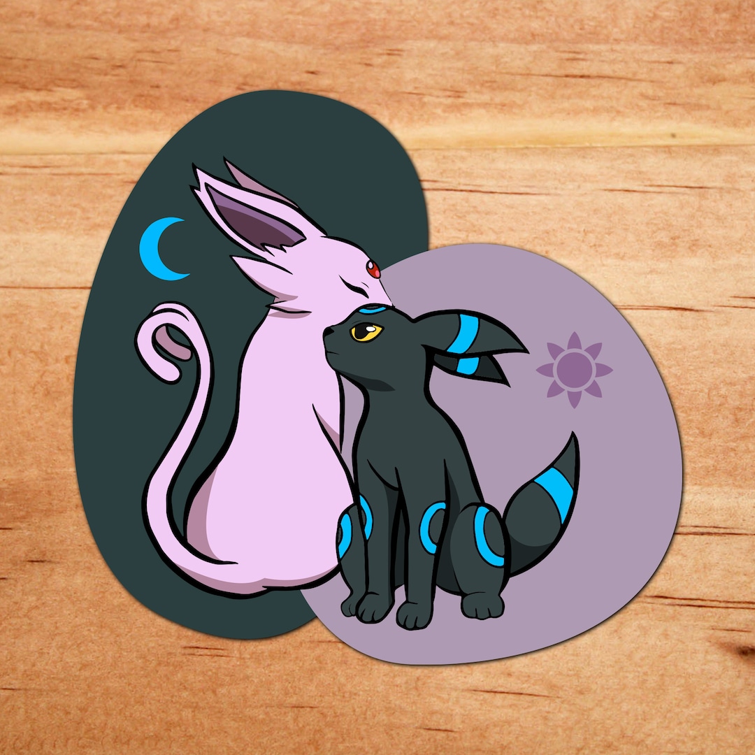 Espeon and Umbreon Sticker - Etsy