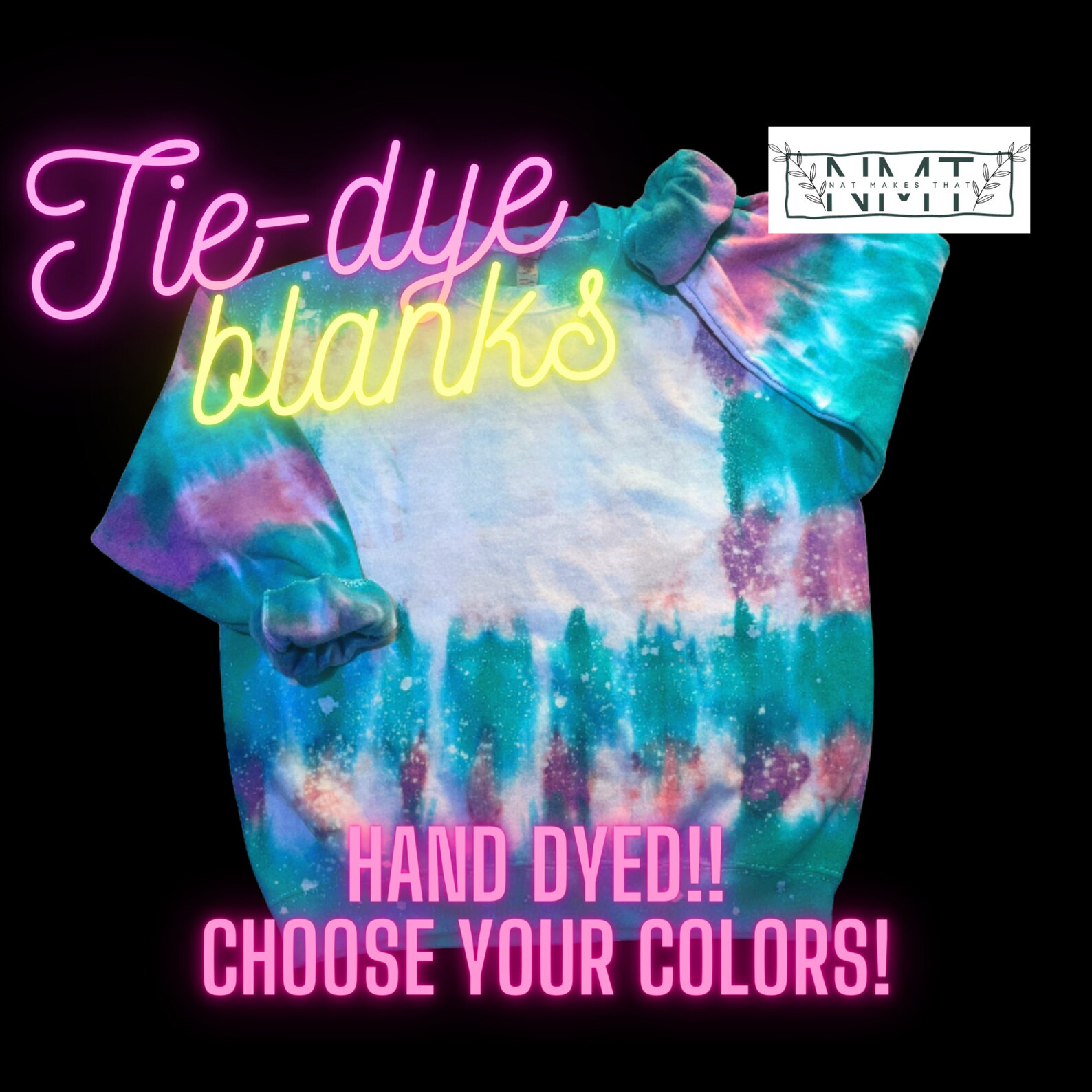 Tie-dye Bleach Blanks- Choose Your Own Colors! - Etsy