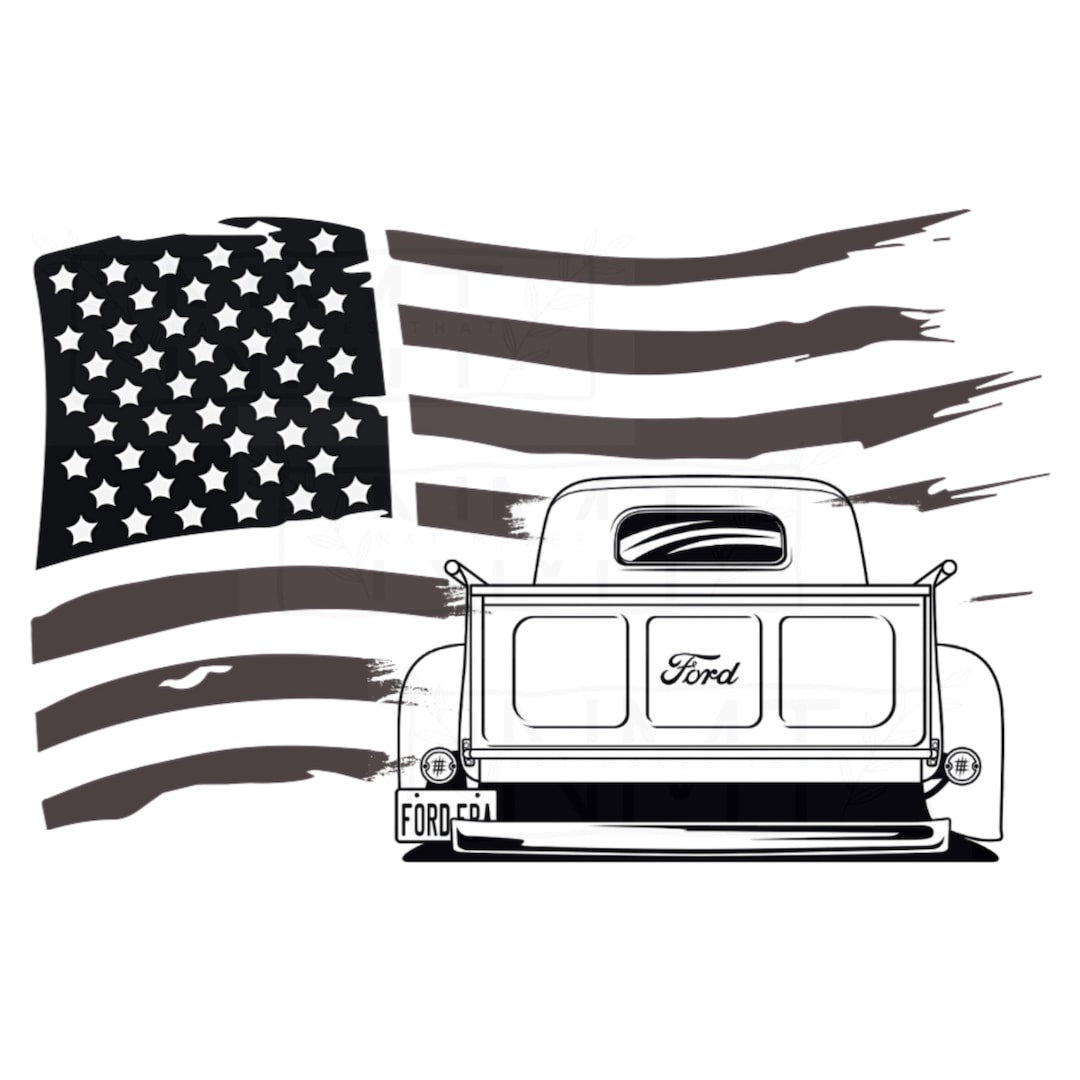 Flag and Ford- Digital Design File. Png File - Etsy