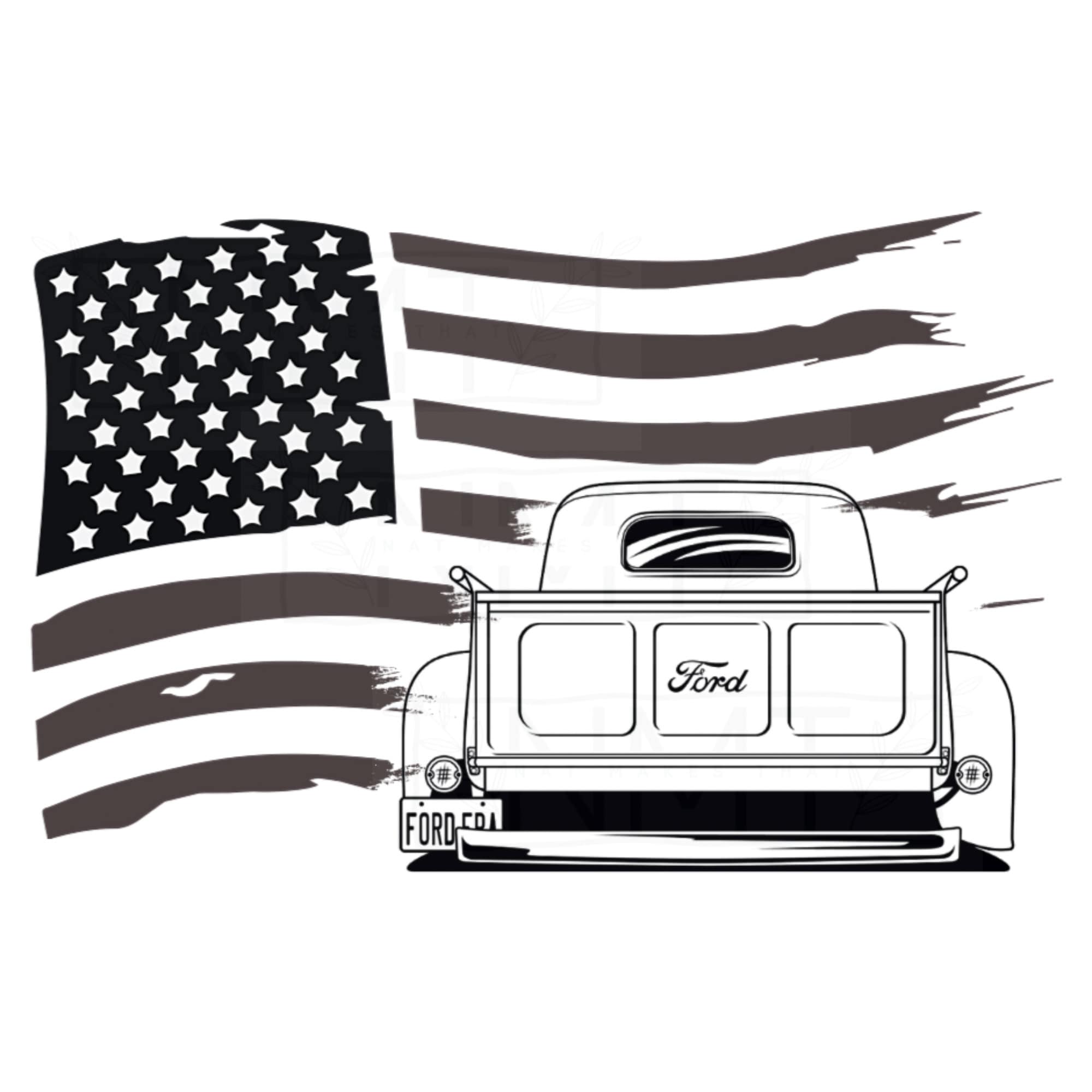 Flag and Ford- Digital Design File. Png File - Etsy