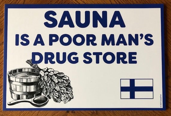 12 X 8 Sauna Sign English Version - Etsy