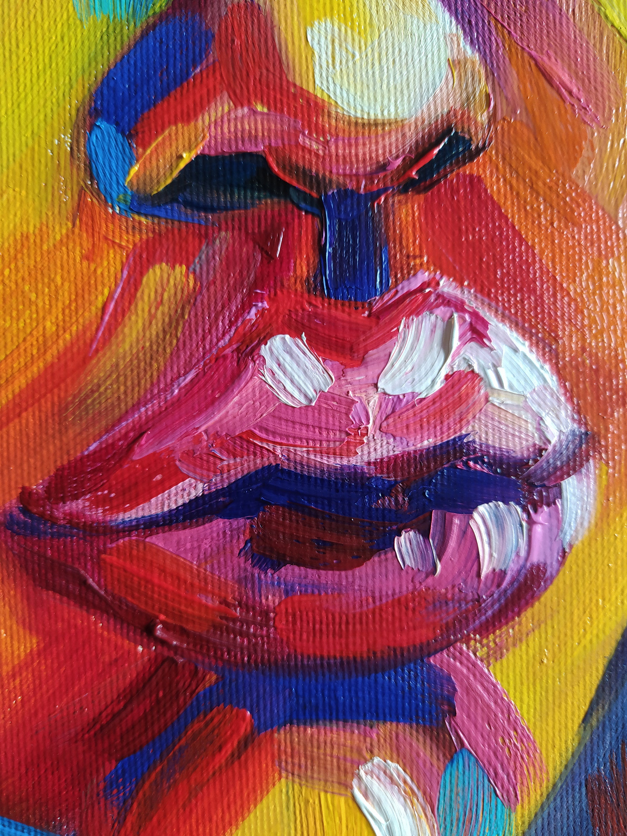 Expression Portrait Oil Painting Woman Face Oil Painting - Etsy