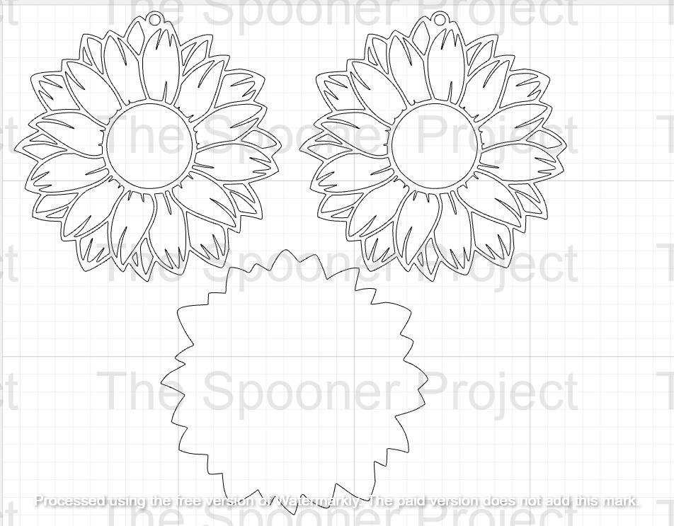 Sunflower Suncatcher SVG/DXF File for Laser Cutter Machine - Etsy