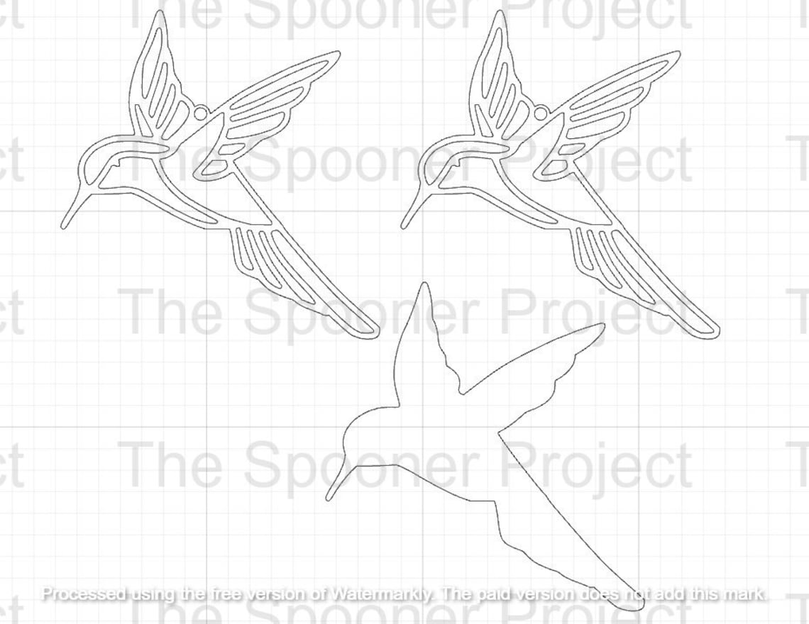 Hummingbird Suncatcher SVG/DXF File for Laser Cutter Machine - Etsy