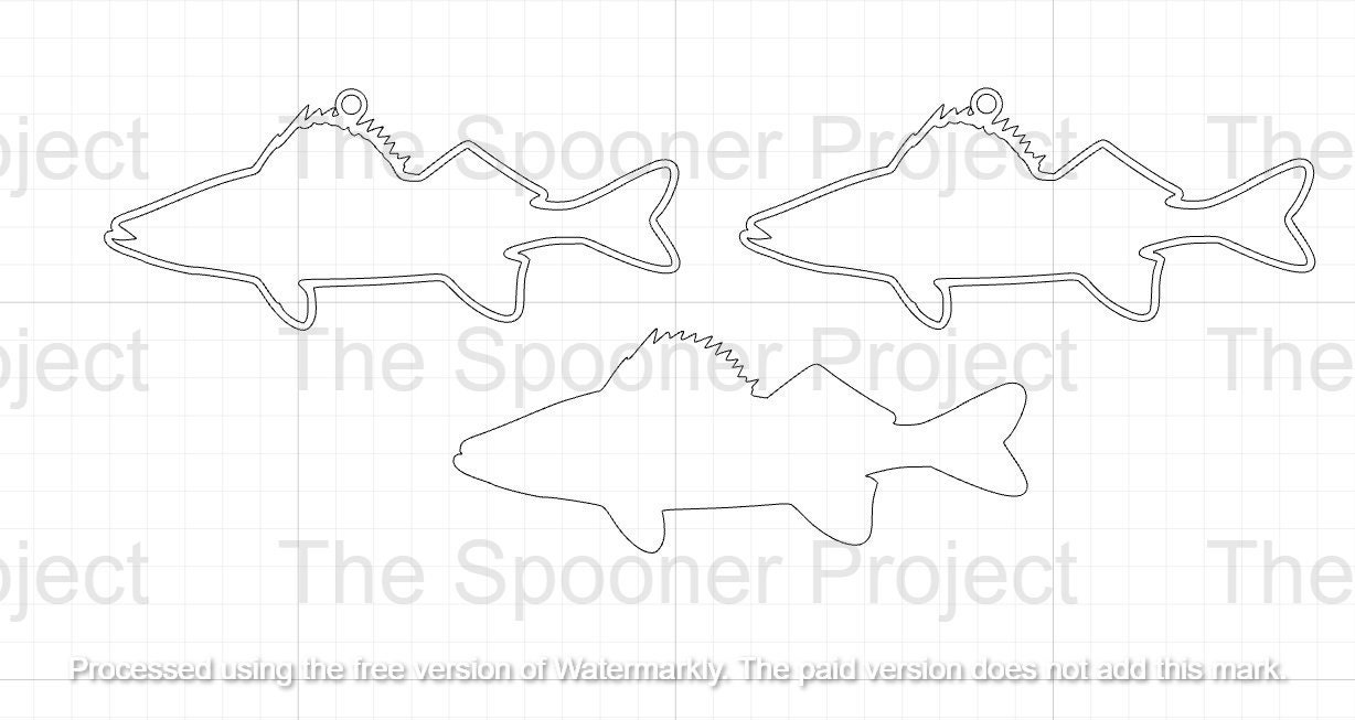 Walleye Suncatcher SVG/DXF File for Laser Cutter Machine - Etsy