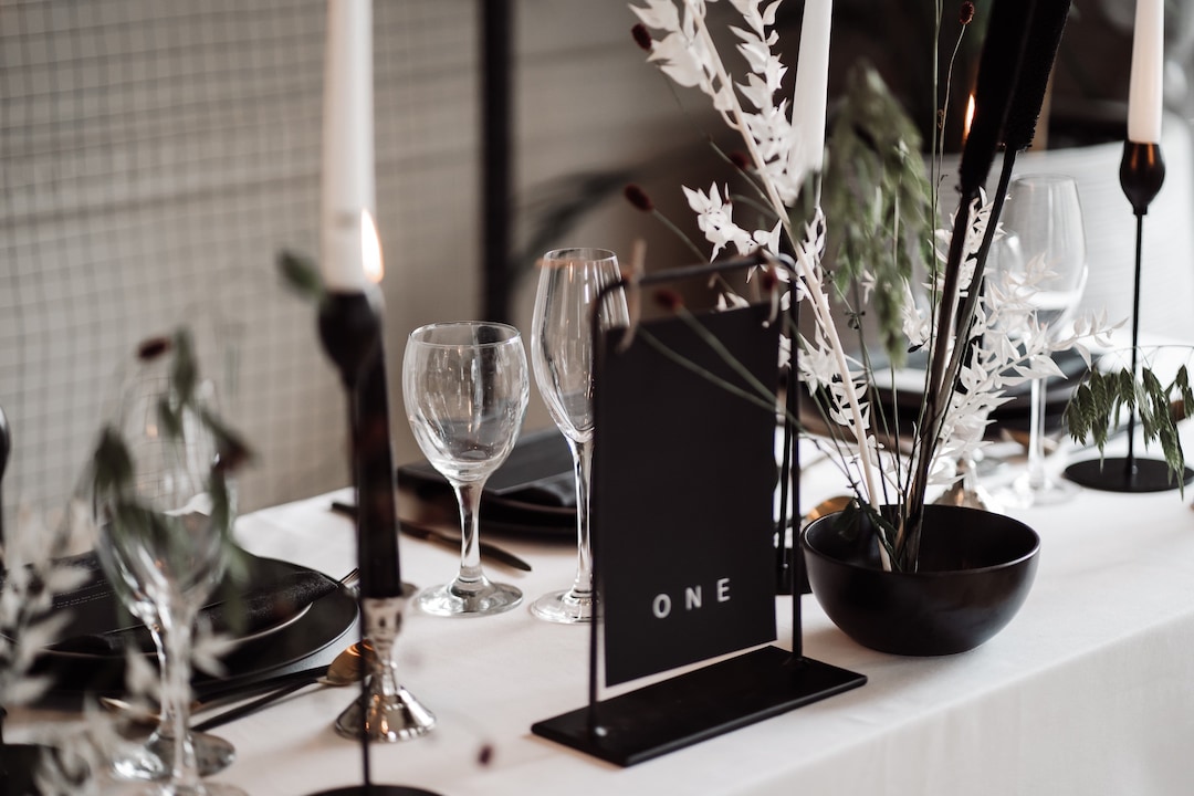 Mono Wedding Table Numbers Table Names Black and White - Etsy