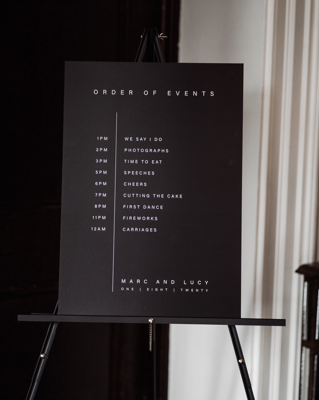 Order of Events Sign | Modern | on the Day | Stationery | Order of the ...