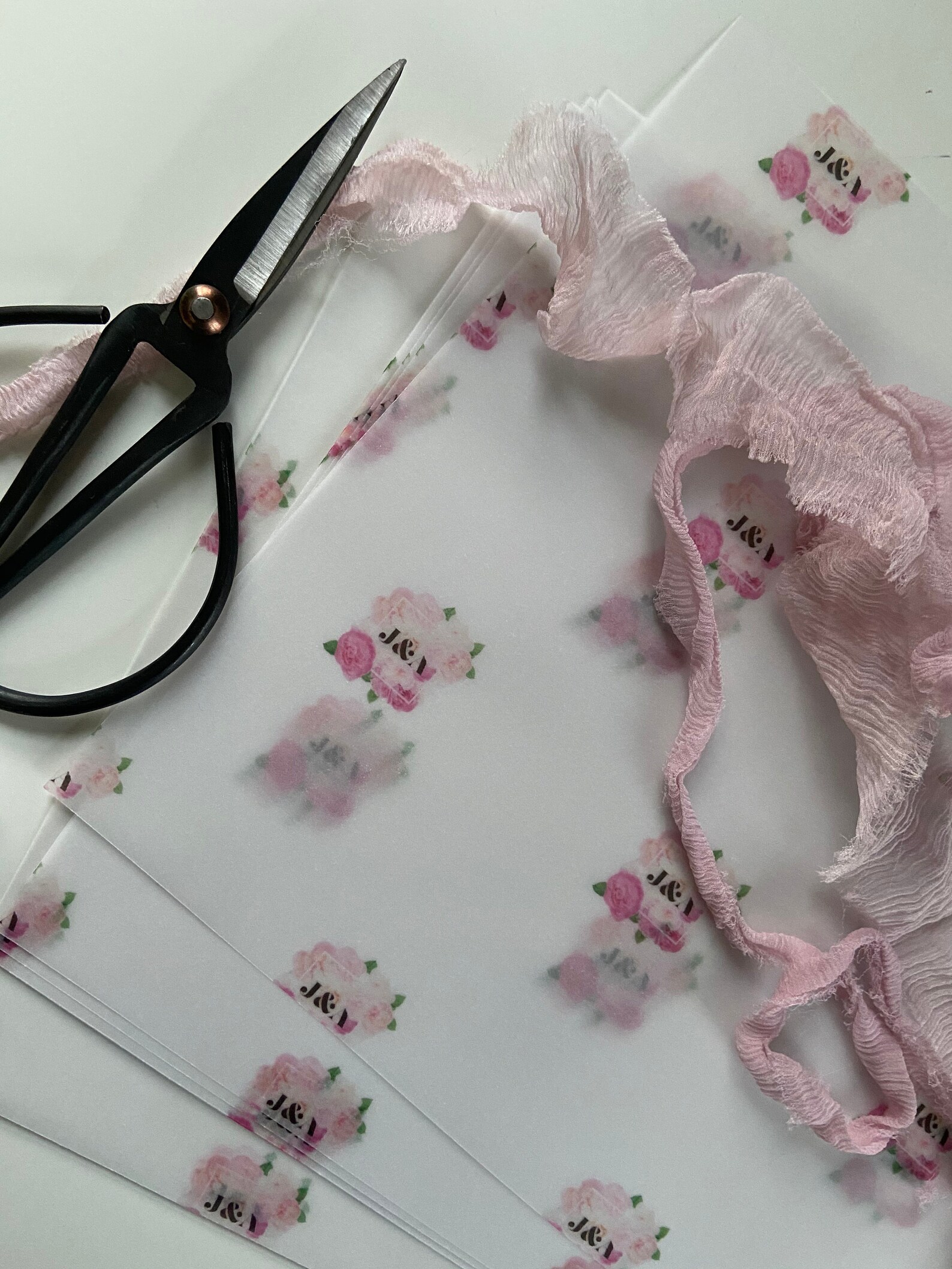 Personalised Wrap Logo Wrapping Vellum Wrap Brand - Etsy UK