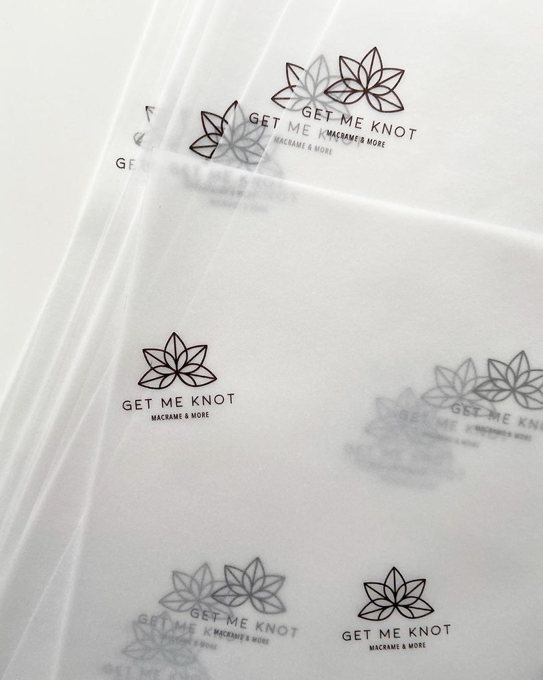 Personalised Wrap Logo Wrapping Vellum Wrap Brand - Etsy UK