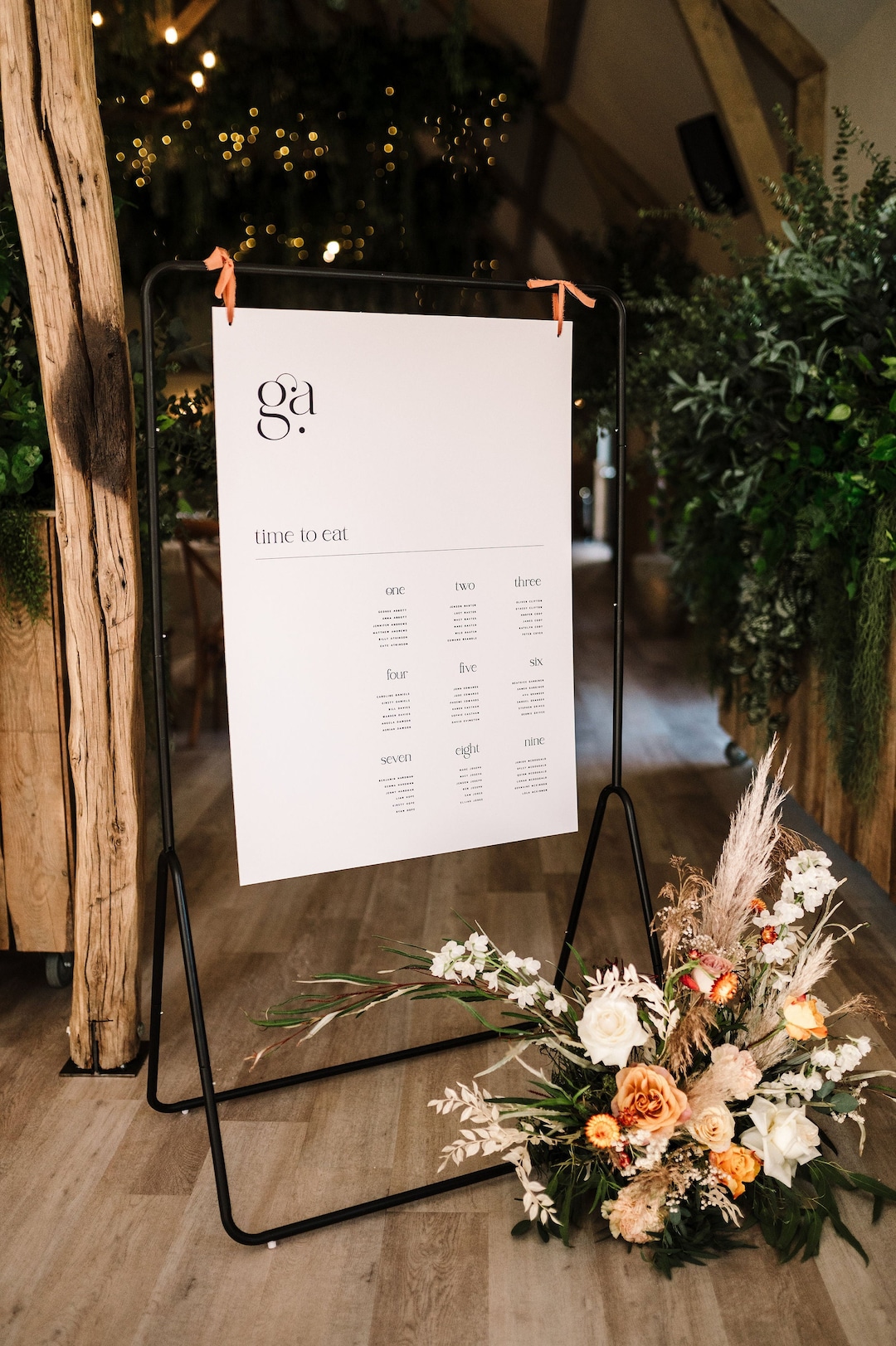 Modern Table Plan on the Day Stationery Wedding Minimal Seating Plan ...