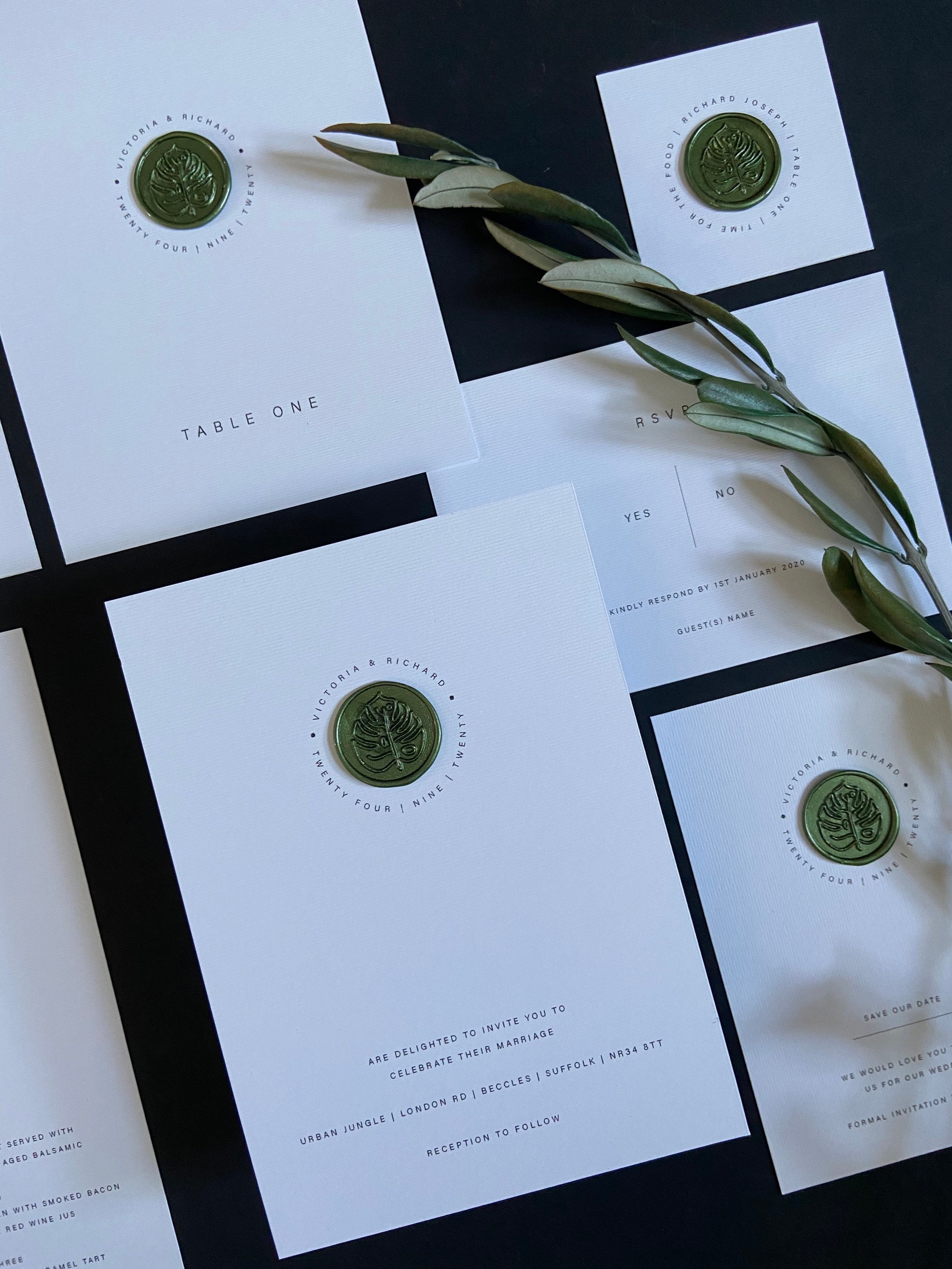 Place Card Wedding Stationery Wax Seals Minimal | Etsy