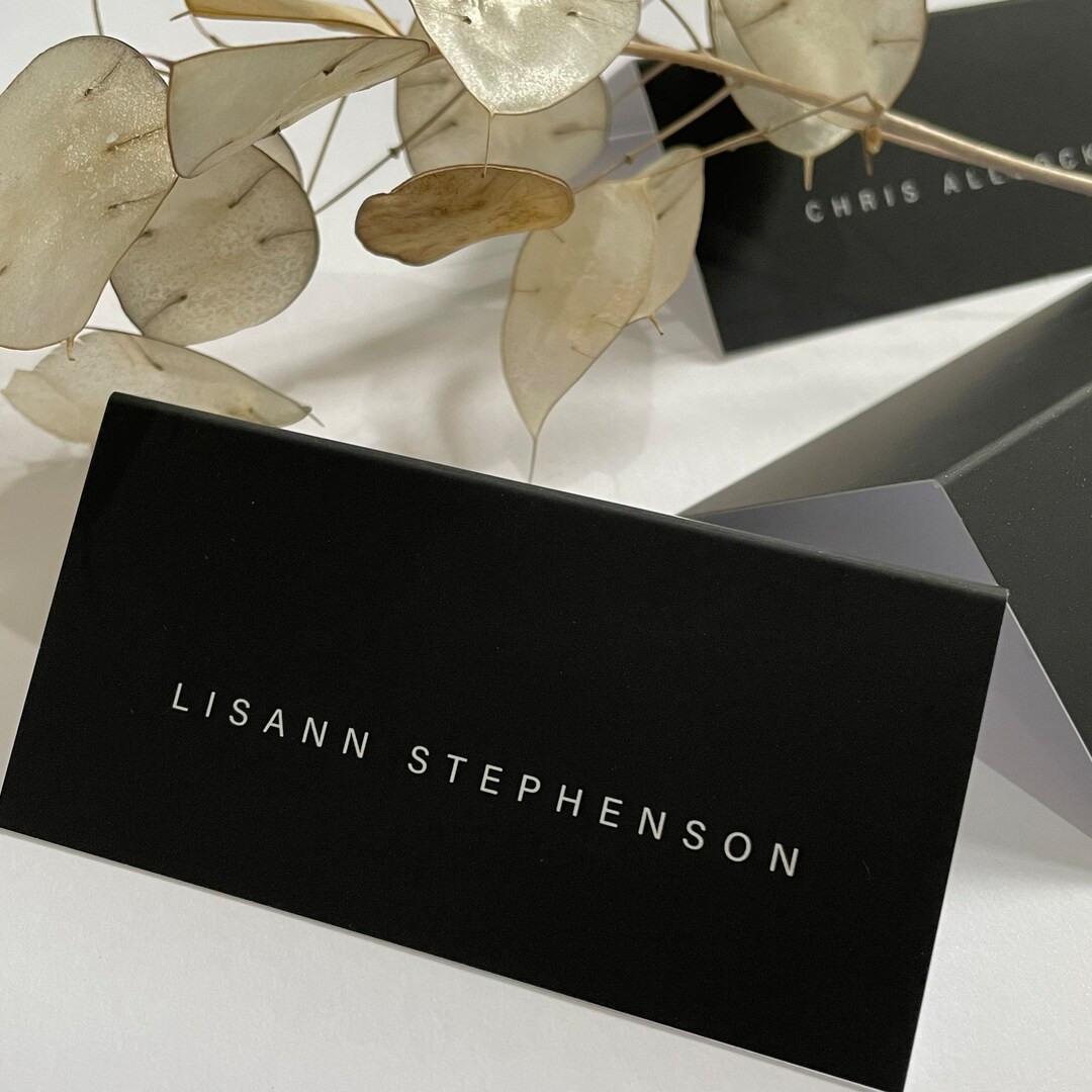 Place Cards Place Names Wedding Stationery Tent Card Black and White ...