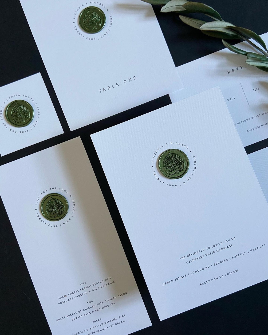Place Card Wedding Stationery Wax Seals Minimal - Etsy