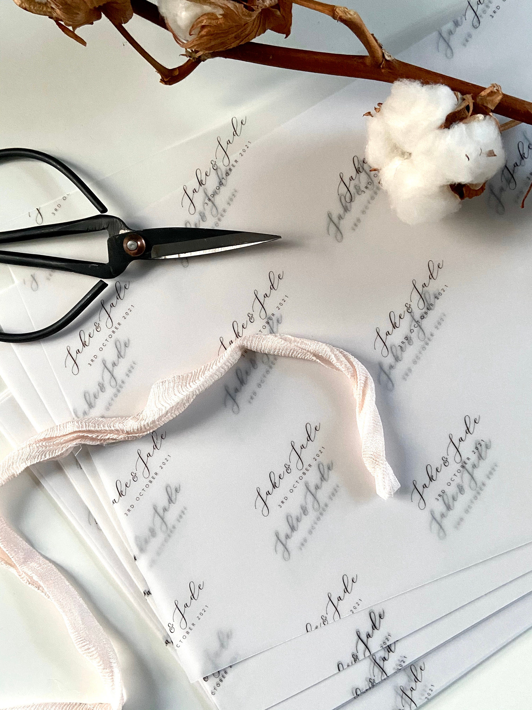 Personalised Wrap Logo Wrapping Vellum Wrap Brand - Etsy UK