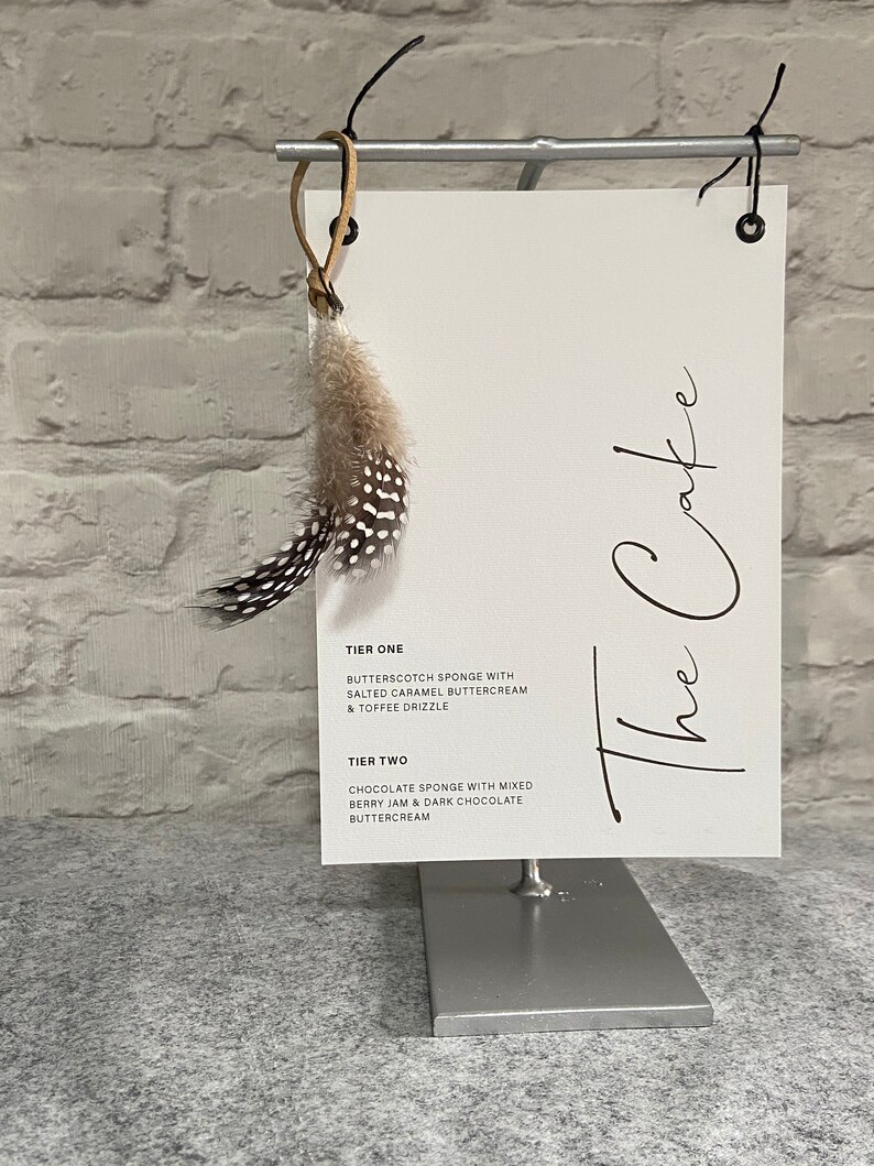 Cake Menu Cake Sign Wedding Stationery Black & White | Etsy