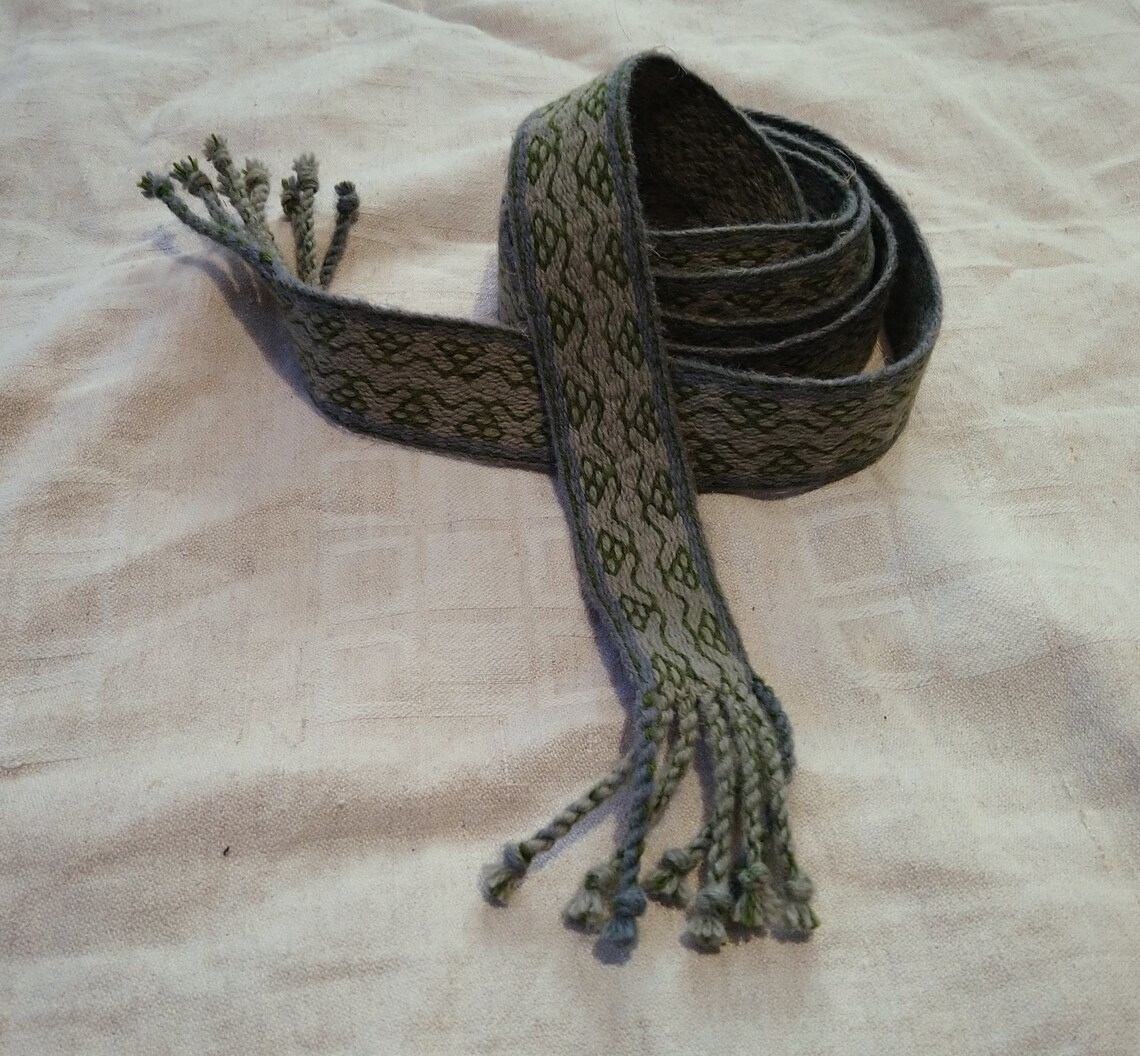 Tablet Woven Belt 3,1m UNIQUE 100% Wool Heart Beat Tablet Weaving Tunic Belt Medieval - Etsy