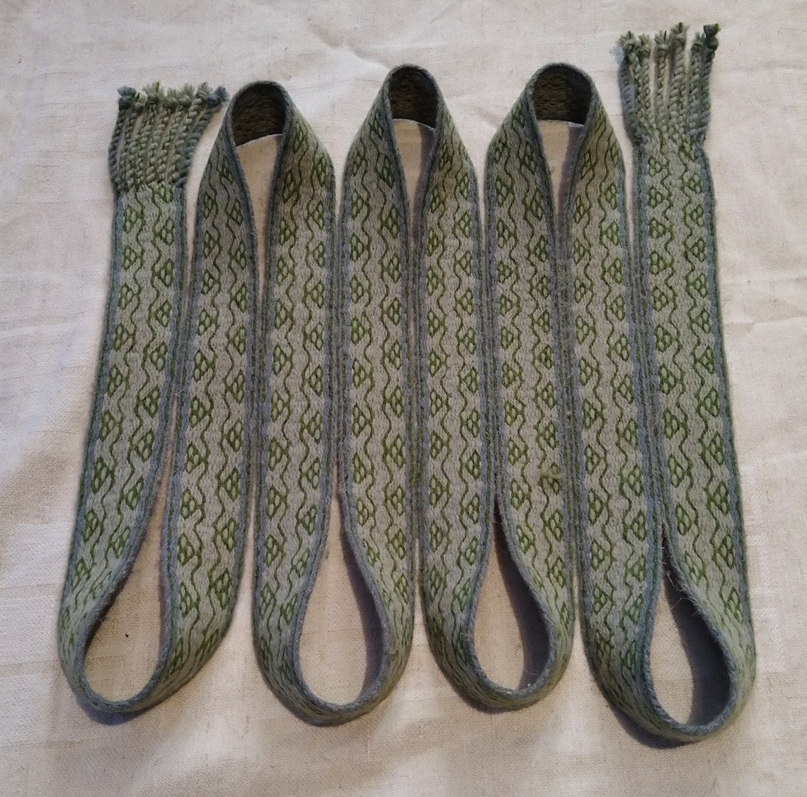 Tablet Woven Belt 3,1m UNIQUE 100% Wool Heart Beat Tablet Weaving Tunic Belt Medieval - Etsy