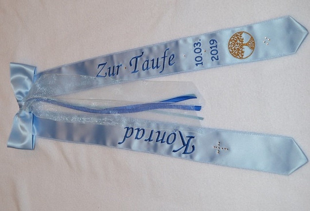 Christening Ribbon 7 Motif Tree of Life - Etsy